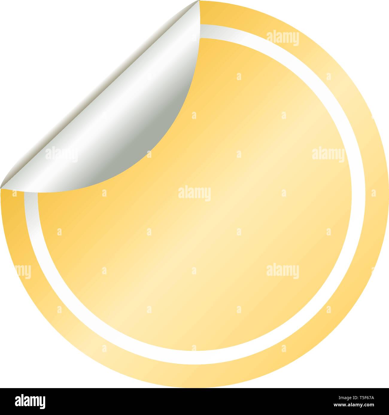Blank gold circle sticker on a white background vector Stock Vector ...