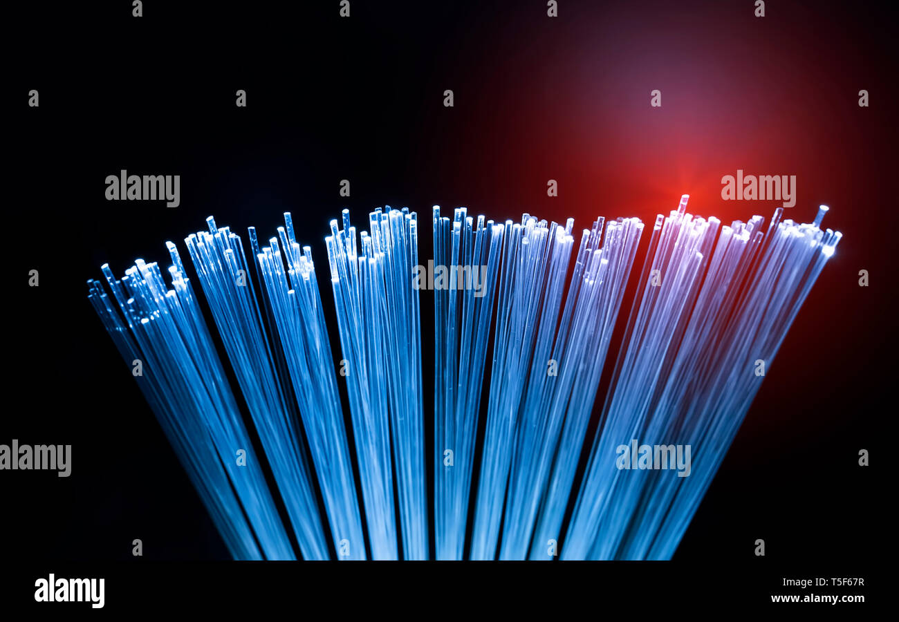 Fiber optics cable with lights abstract background Stock Photo - Alamy