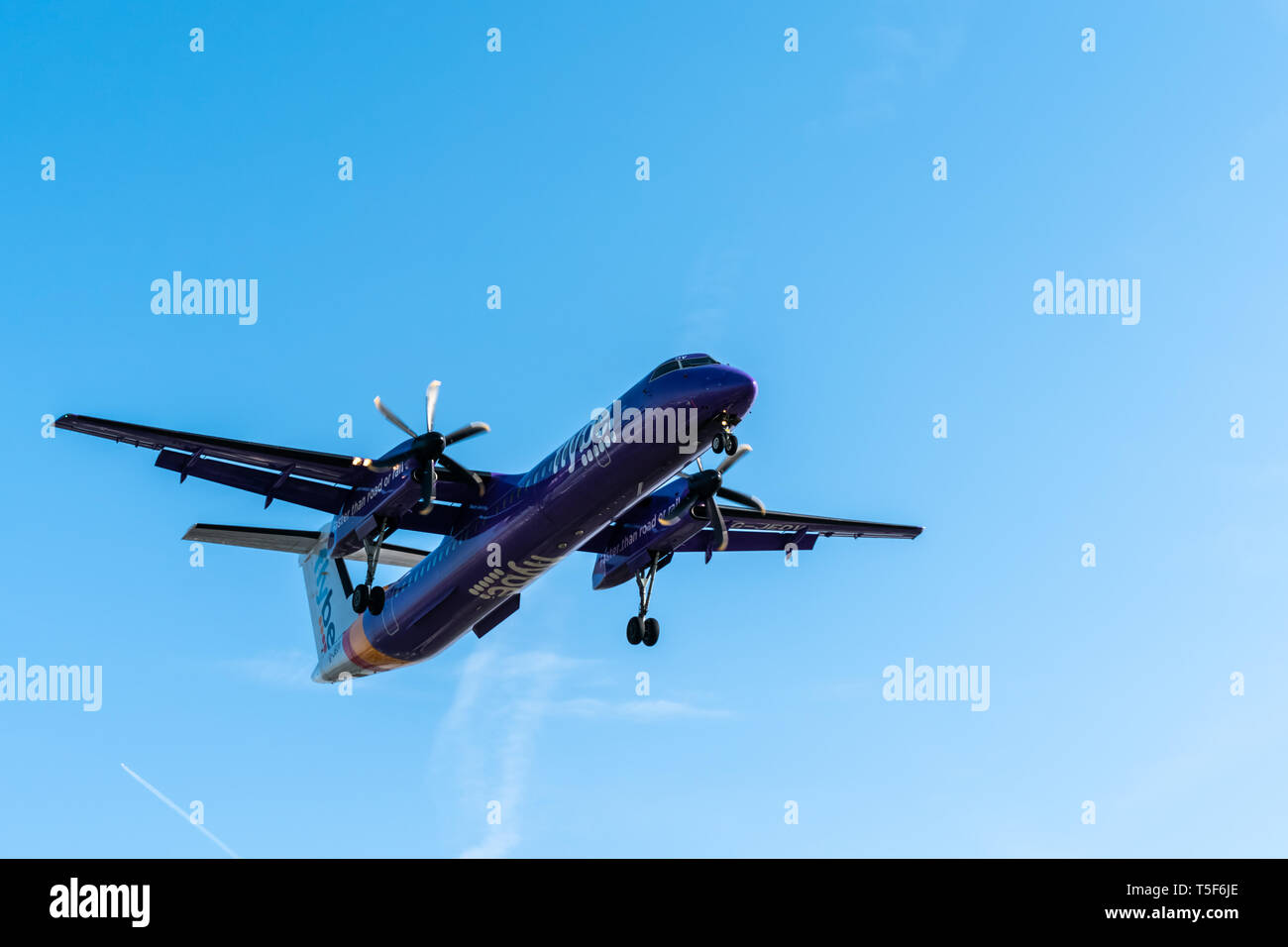 London, UK - 17, February 2019: Flybe a British regional airline based ...