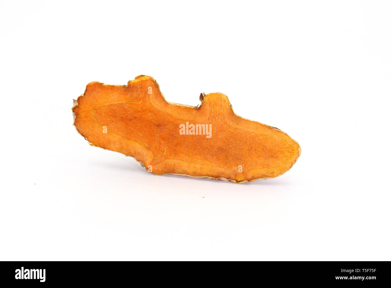 Close up Turmeric (Curcuma longa Linn) rhizome isolated on white ...