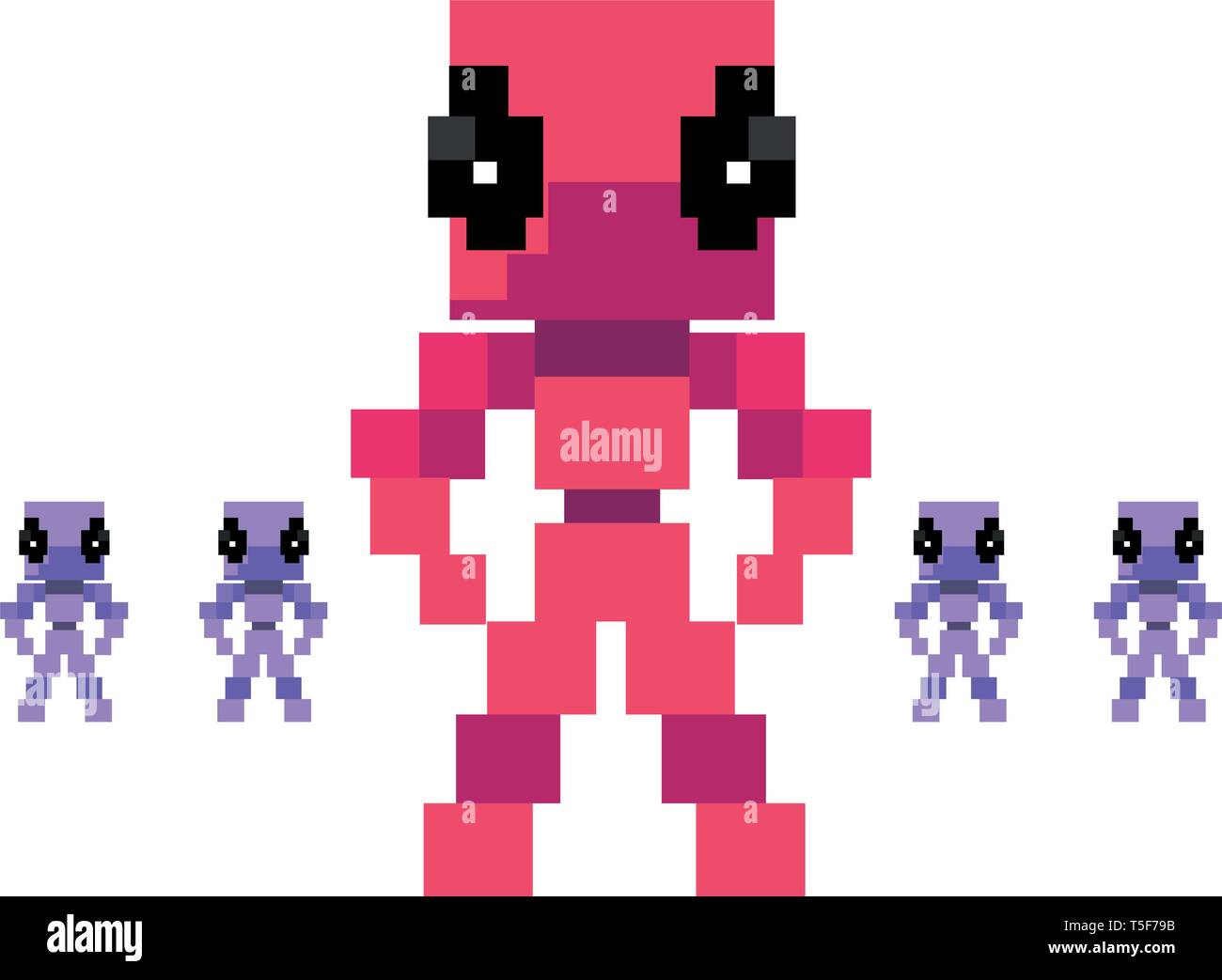 invaders character video game retro vector illustration Stock Vector ...