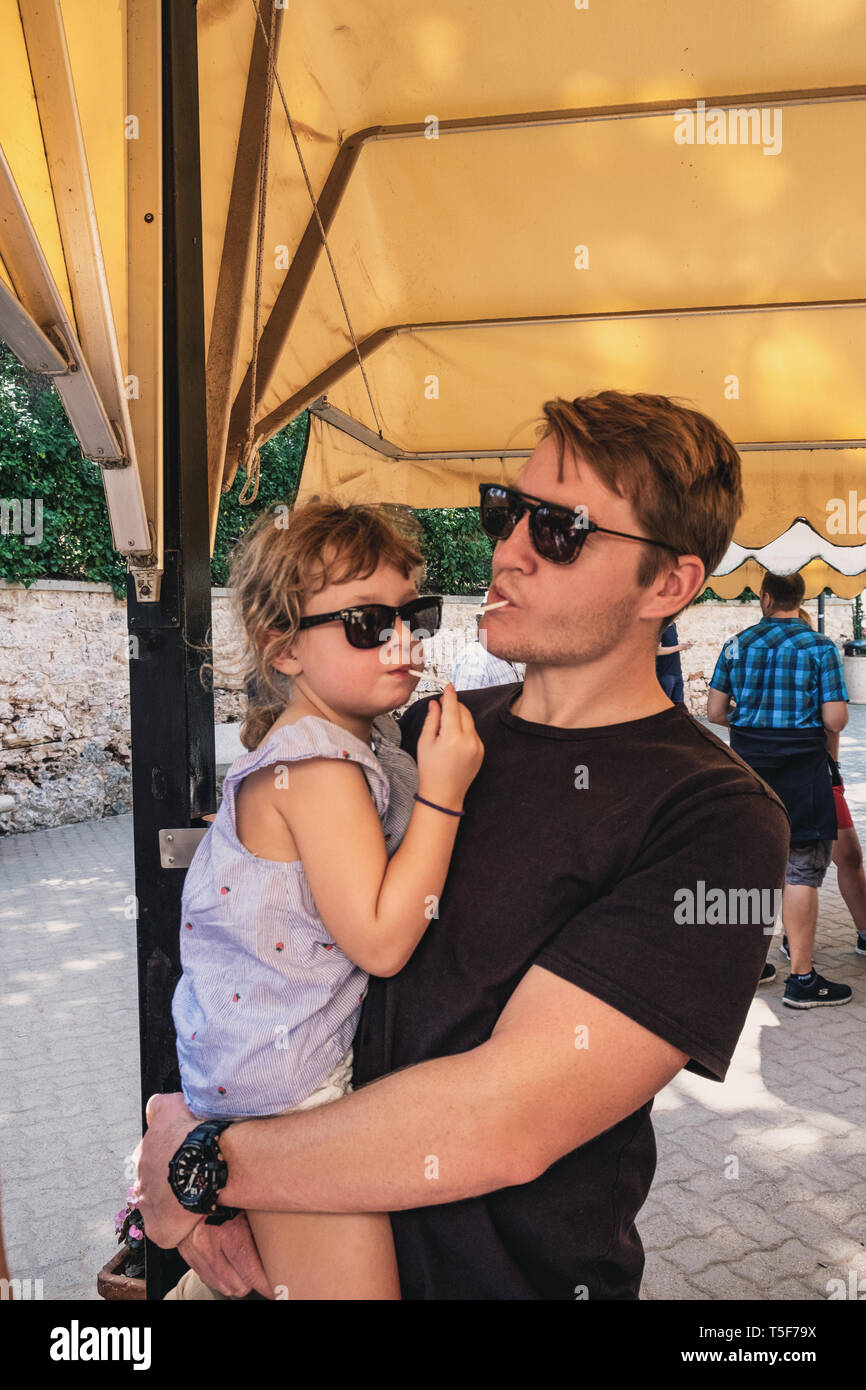 Man Holding Child Stock Photo - Alamy