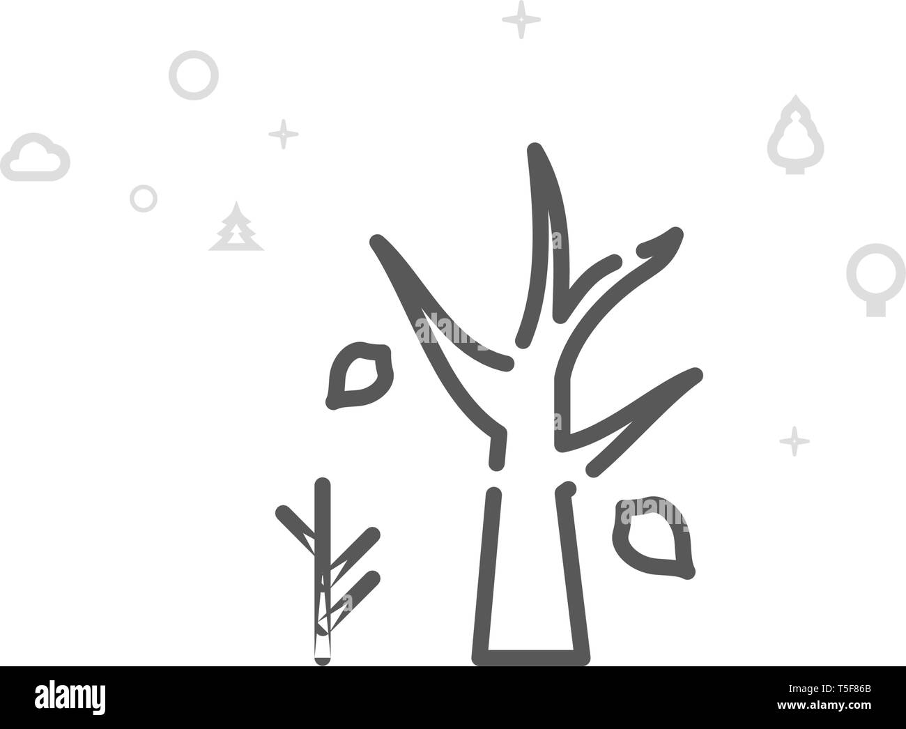 Dead tree pictogram Black and White Stock Photos & Images - Alamy