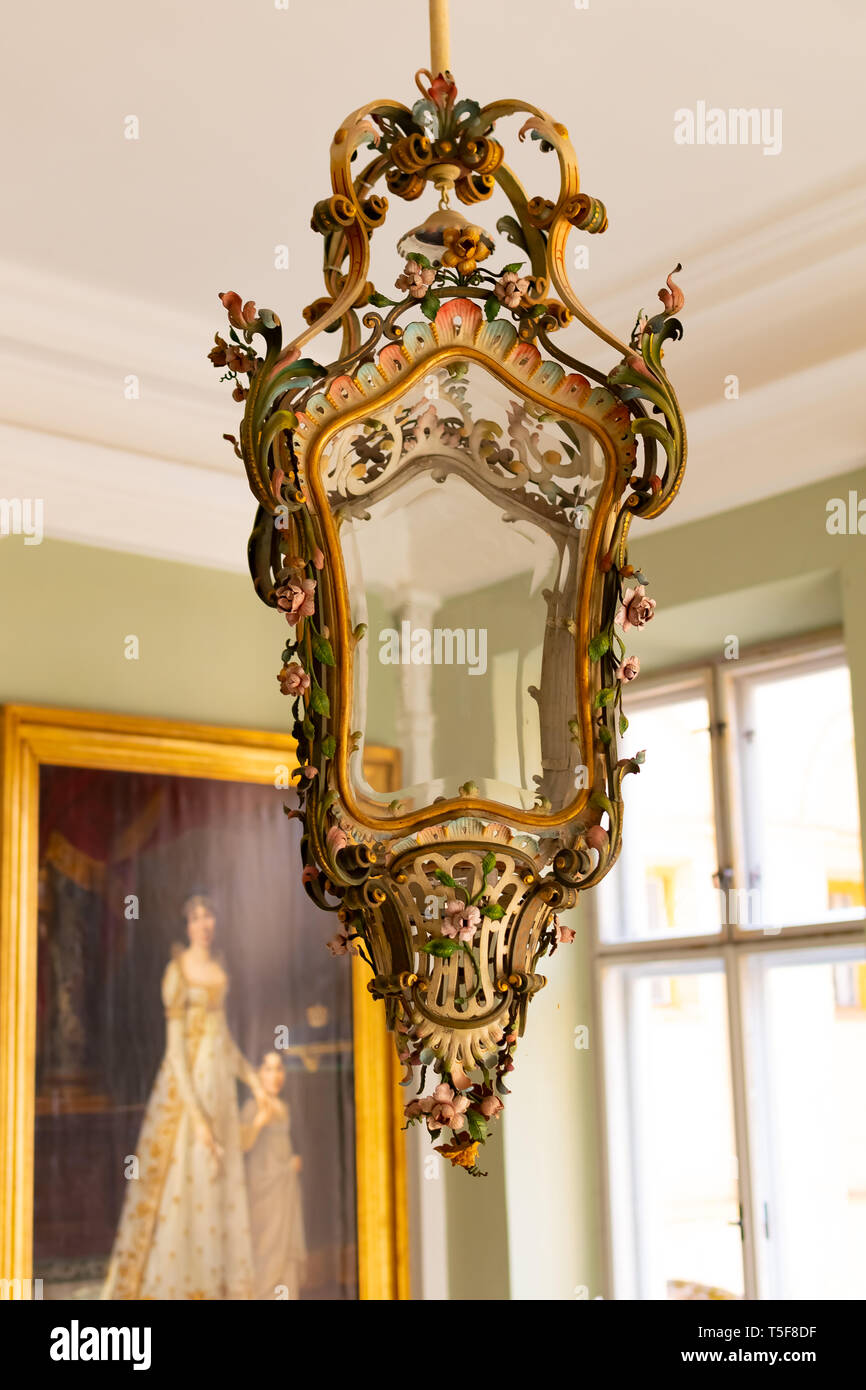Radun, Czech Republic, 7 April 2019 - The interior of Radun Castle ...