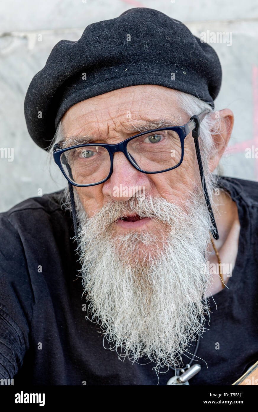 Old Musician At The Extinction Rebellion Demo London April 2019 Stock ...