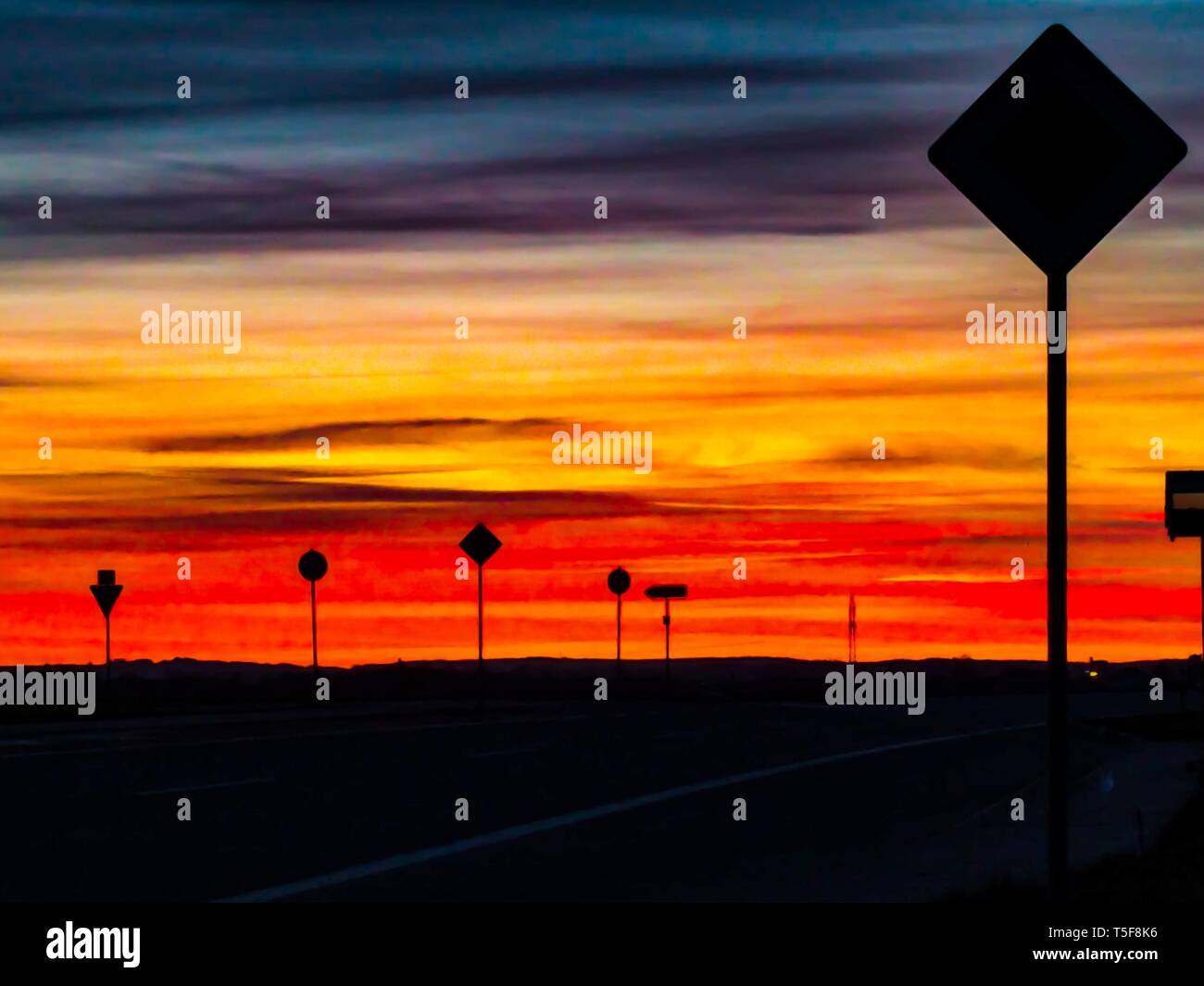 Jungle of road signs hi-res stock photography and images - Alamy