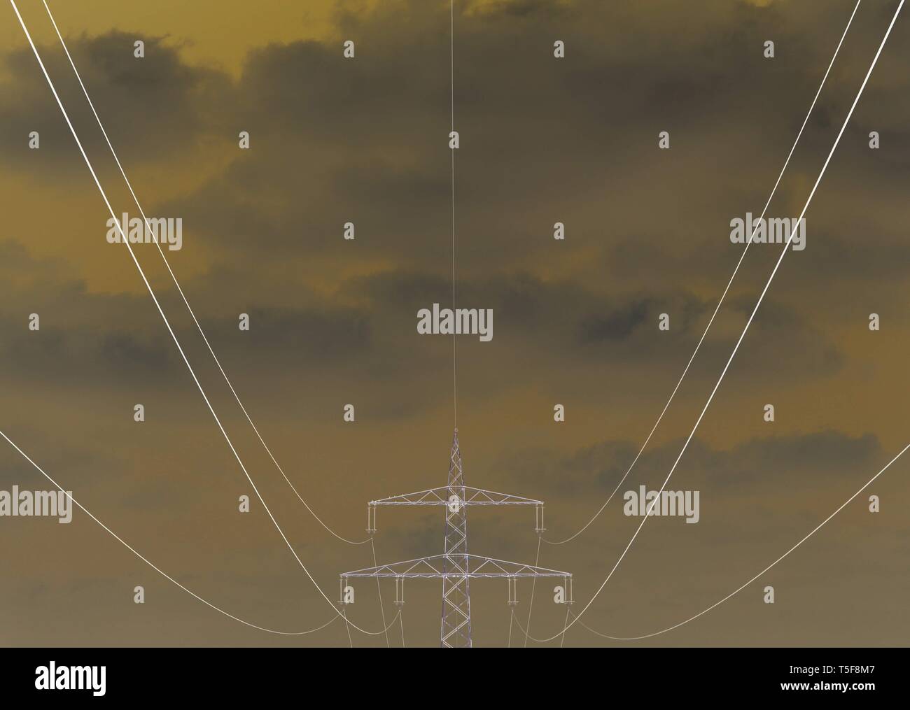 a sinister storm threatens the high-current line and causes an eerie ...