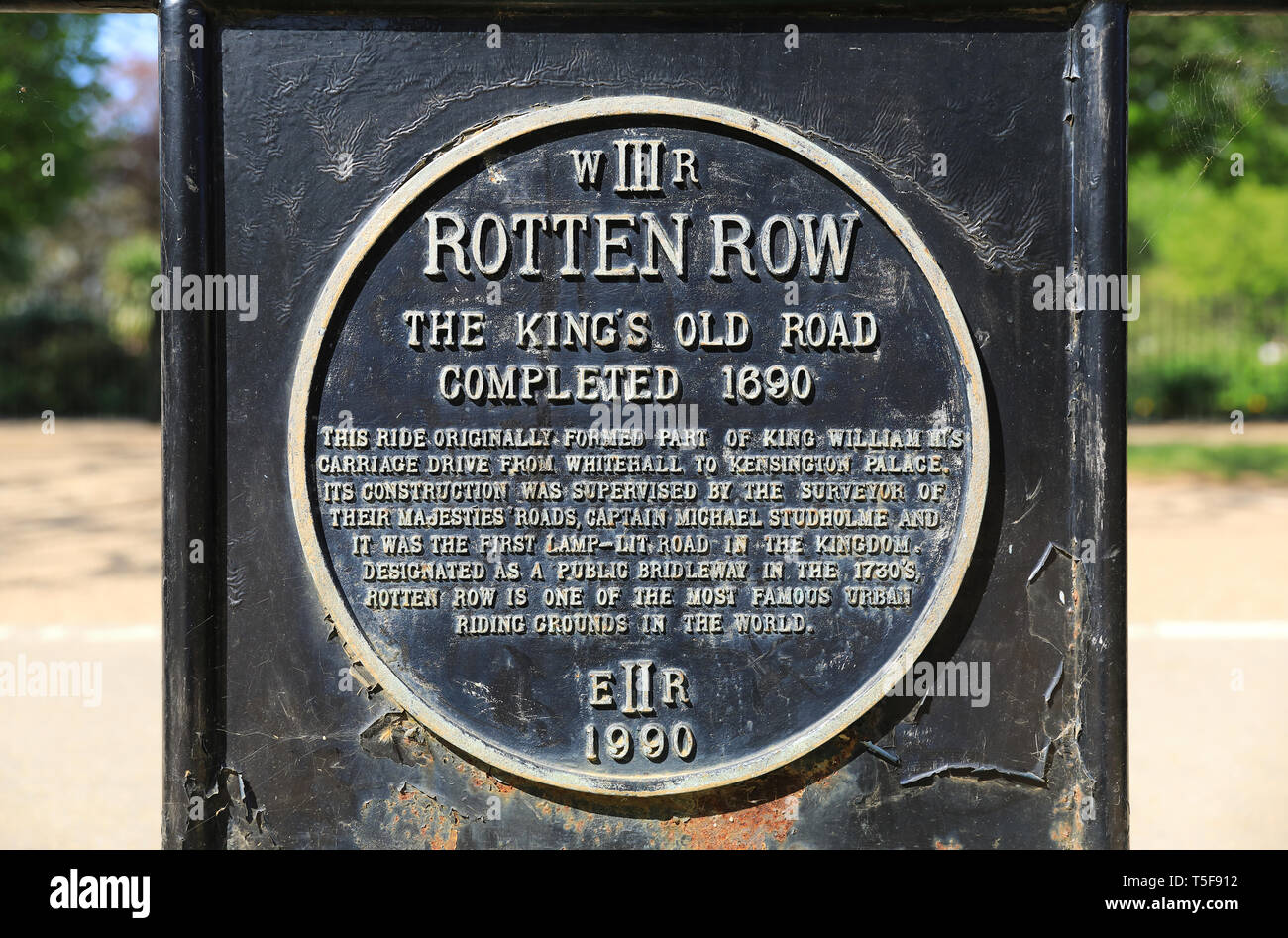 Rotten row sign hi-res stock photography and images - Alamy