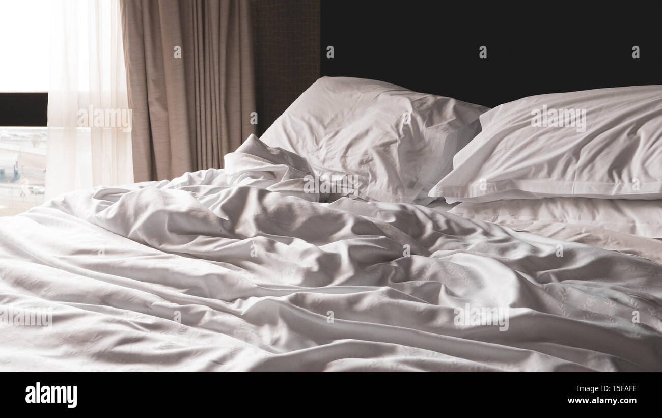 Rumpled bed sheets hi-res stock photography and images - Alamy