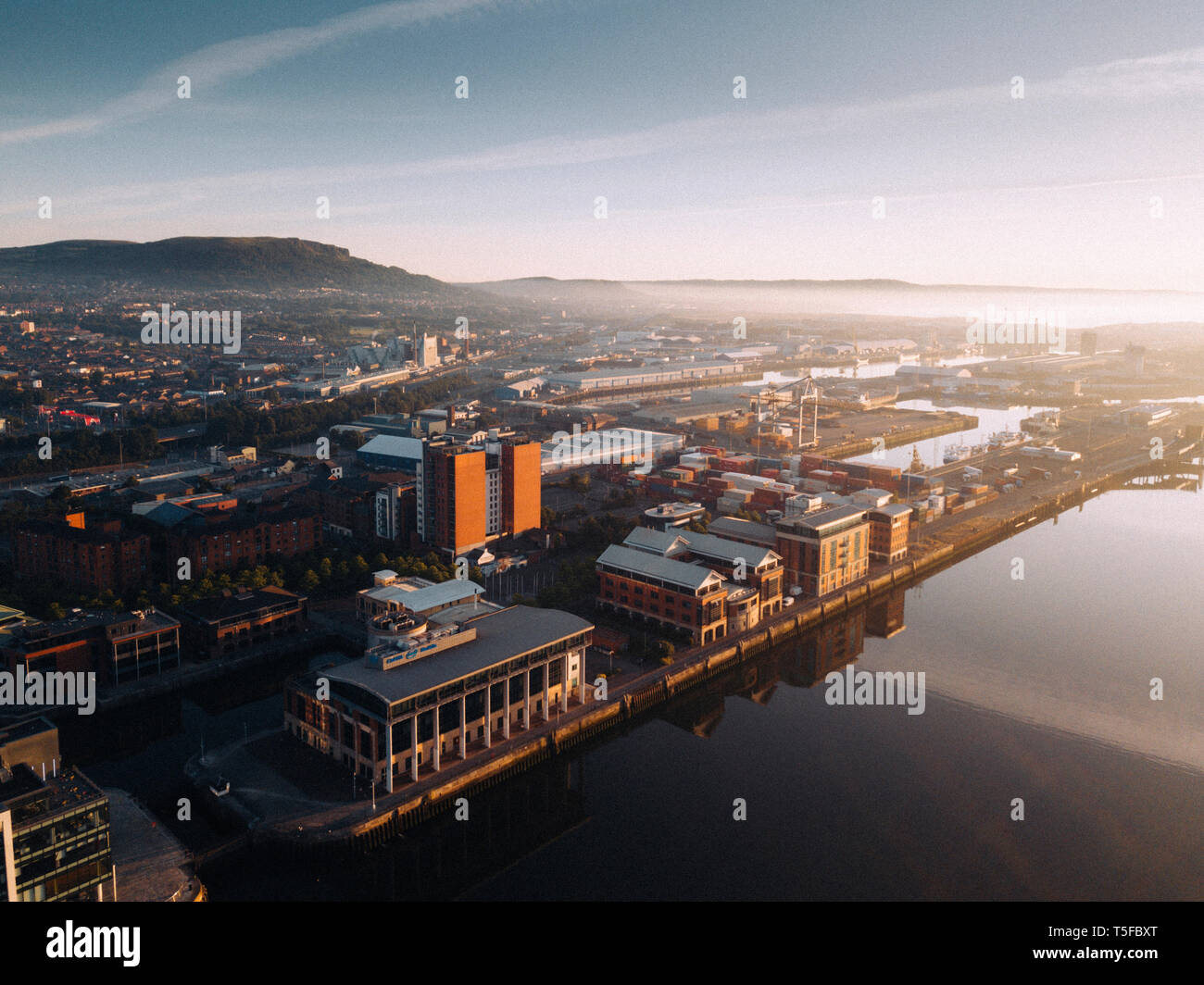 Aerial view belfast river lagan hi-res stock photography and images - Alamy