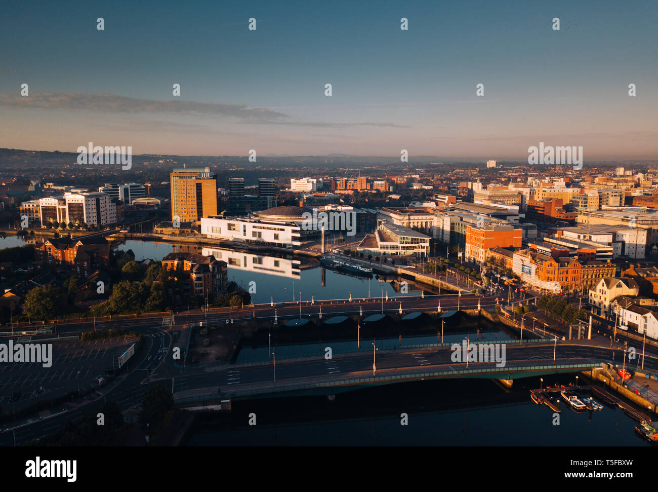 Aerial view belfast river lagan hi-res stock photography and images - Alamy