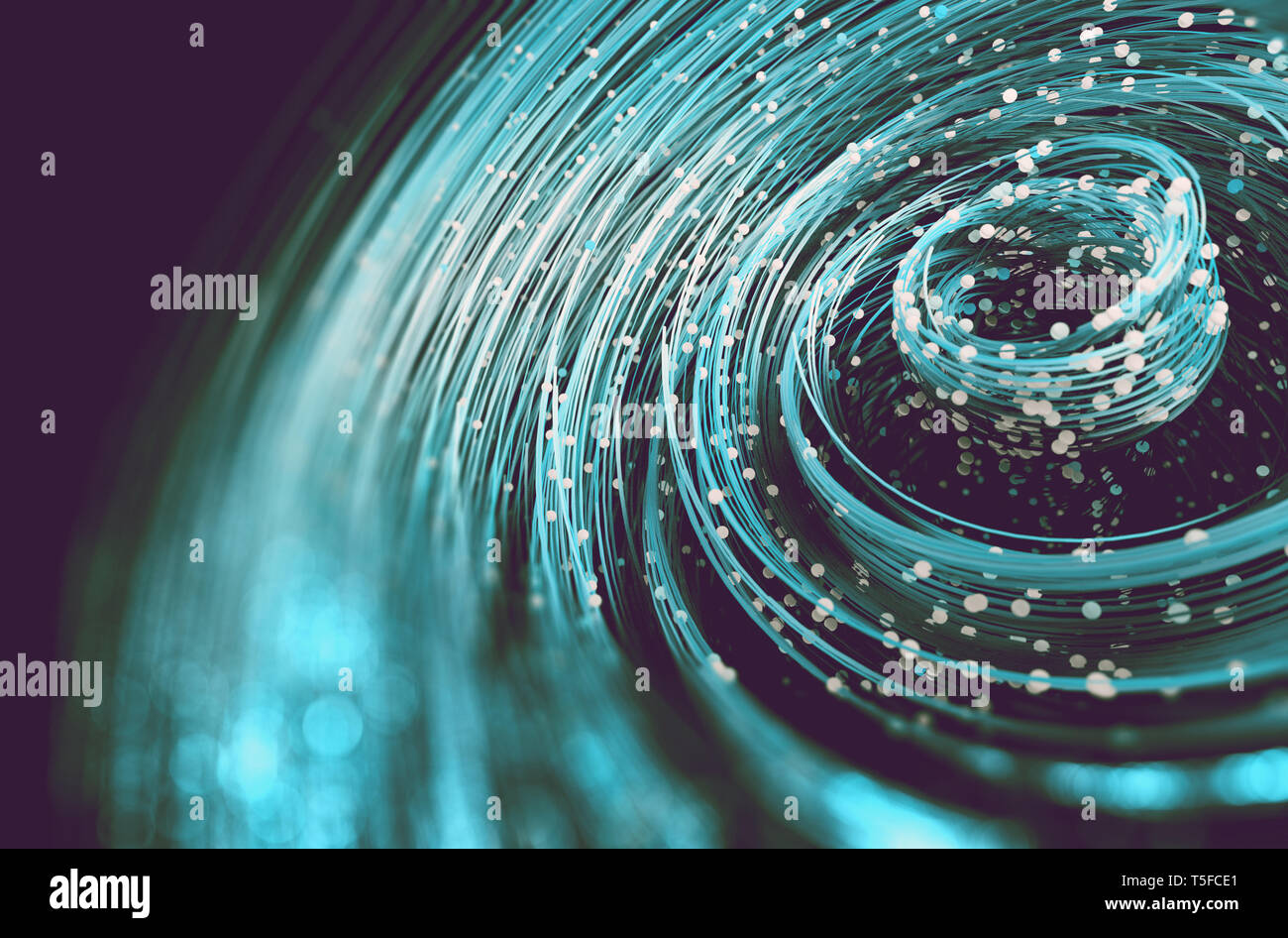 Sciece and technology concept.Lines and dots.Geometric shape and mesh ...