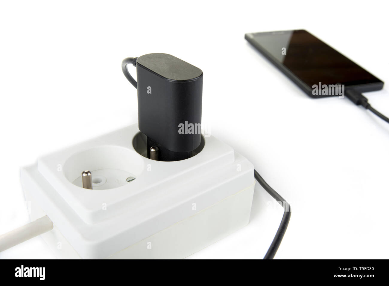 Smartphone charging in wall hi-res stock photography and images - Alamy