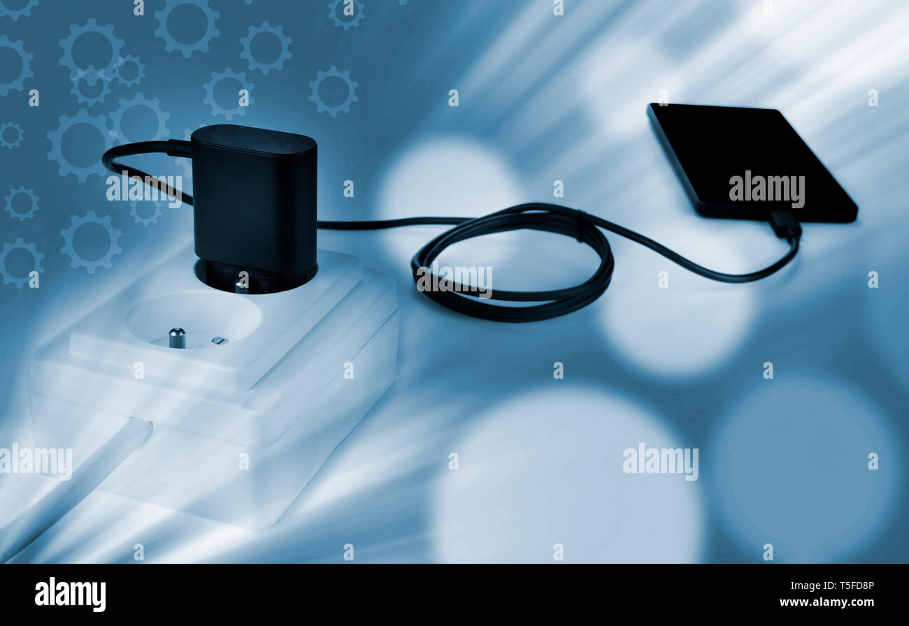 Smartphone charging in wall hi-res stock photography and images - Alamy