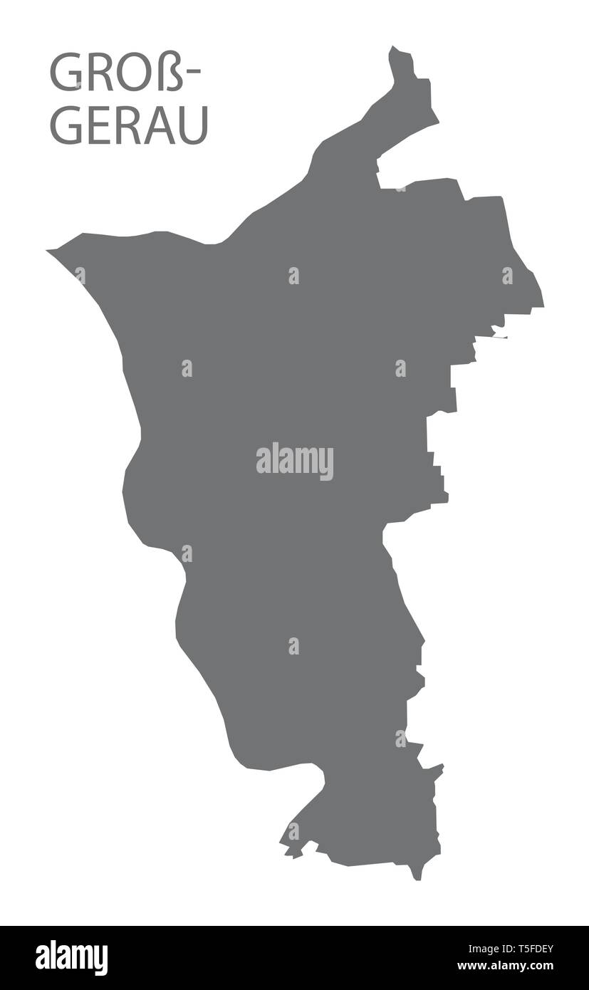 Gross-Gerau grey county map of Hessen Germany Stock Vector Image & Art - Alamy