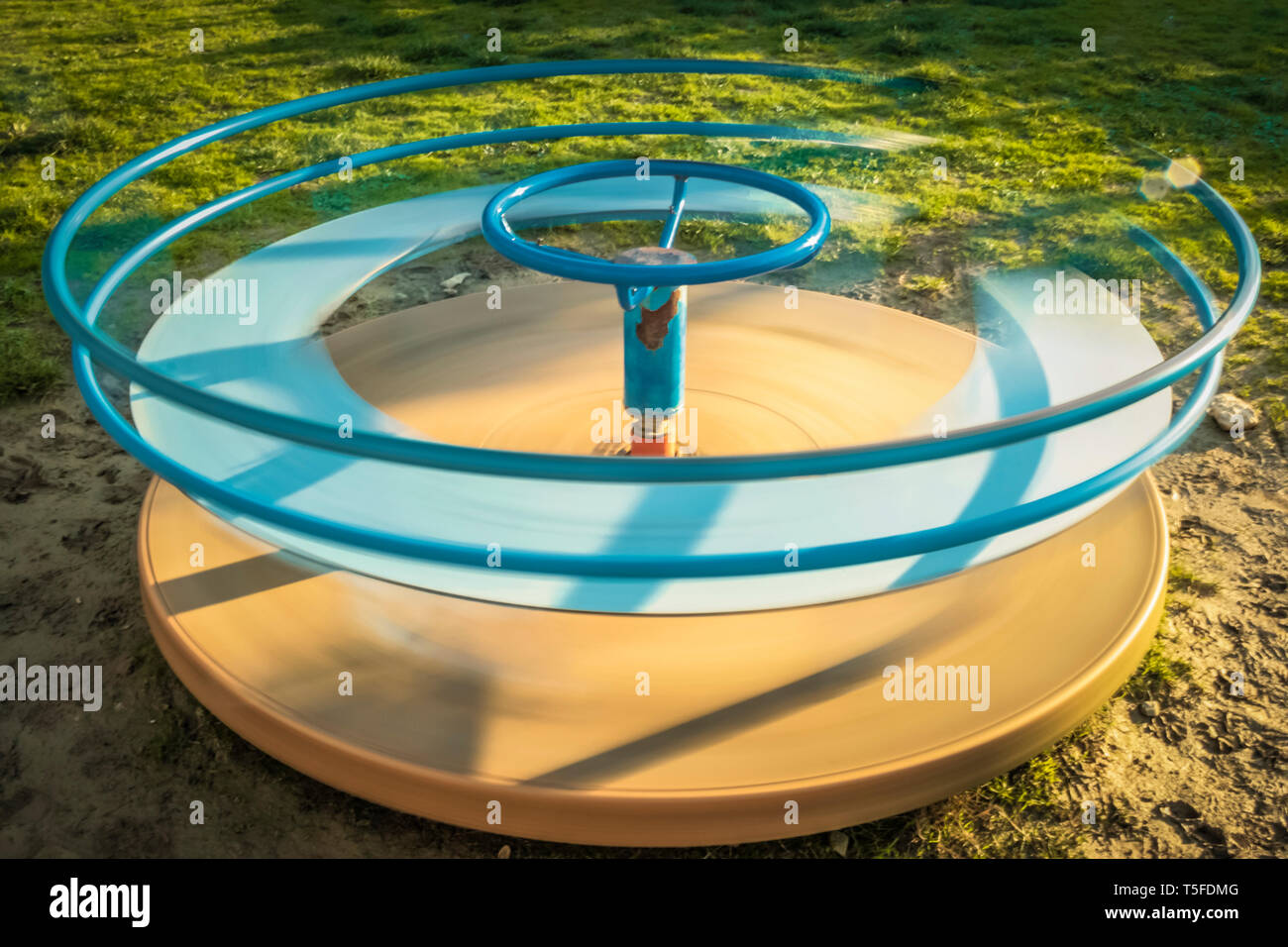 Moving wheel in the park Stock Photo - Alamy