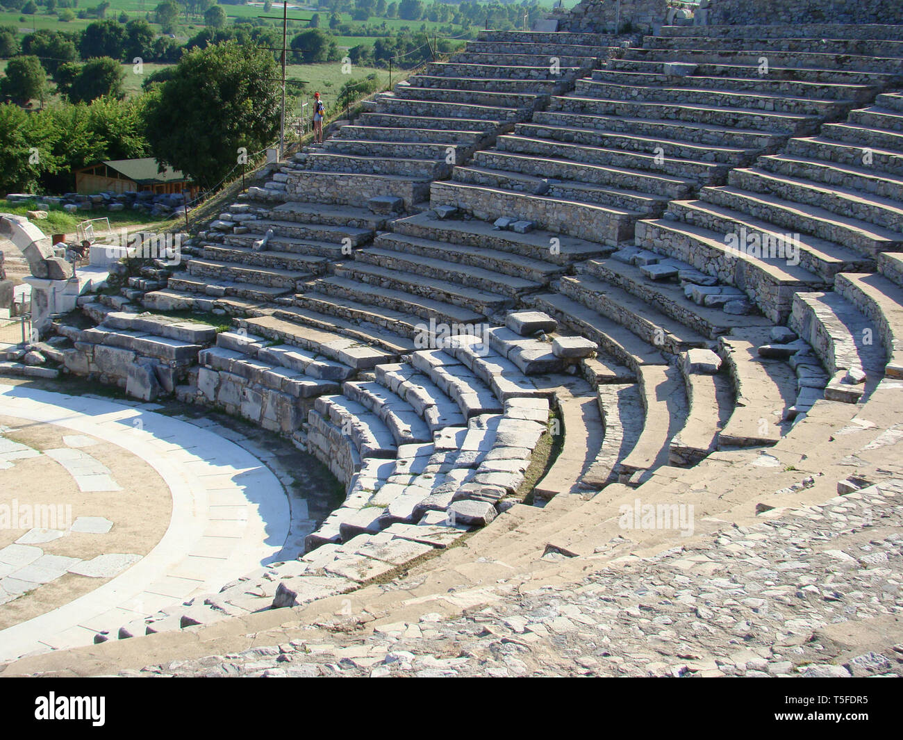 Filippoi (Philippi) amphitheater ruins near Kavala, Northern Greece ...