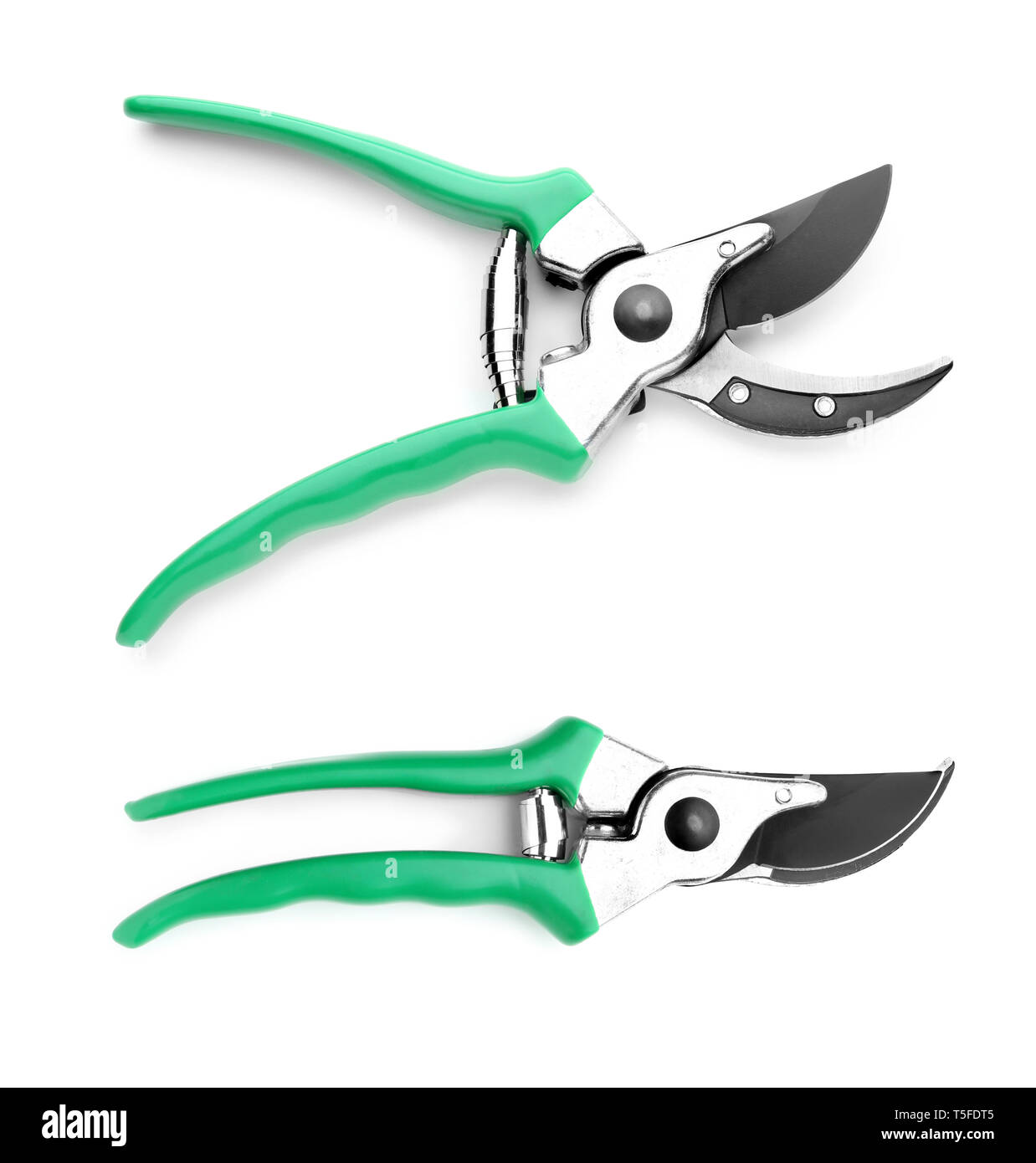 Garden pruners on white background Stock Photo - Alamy
