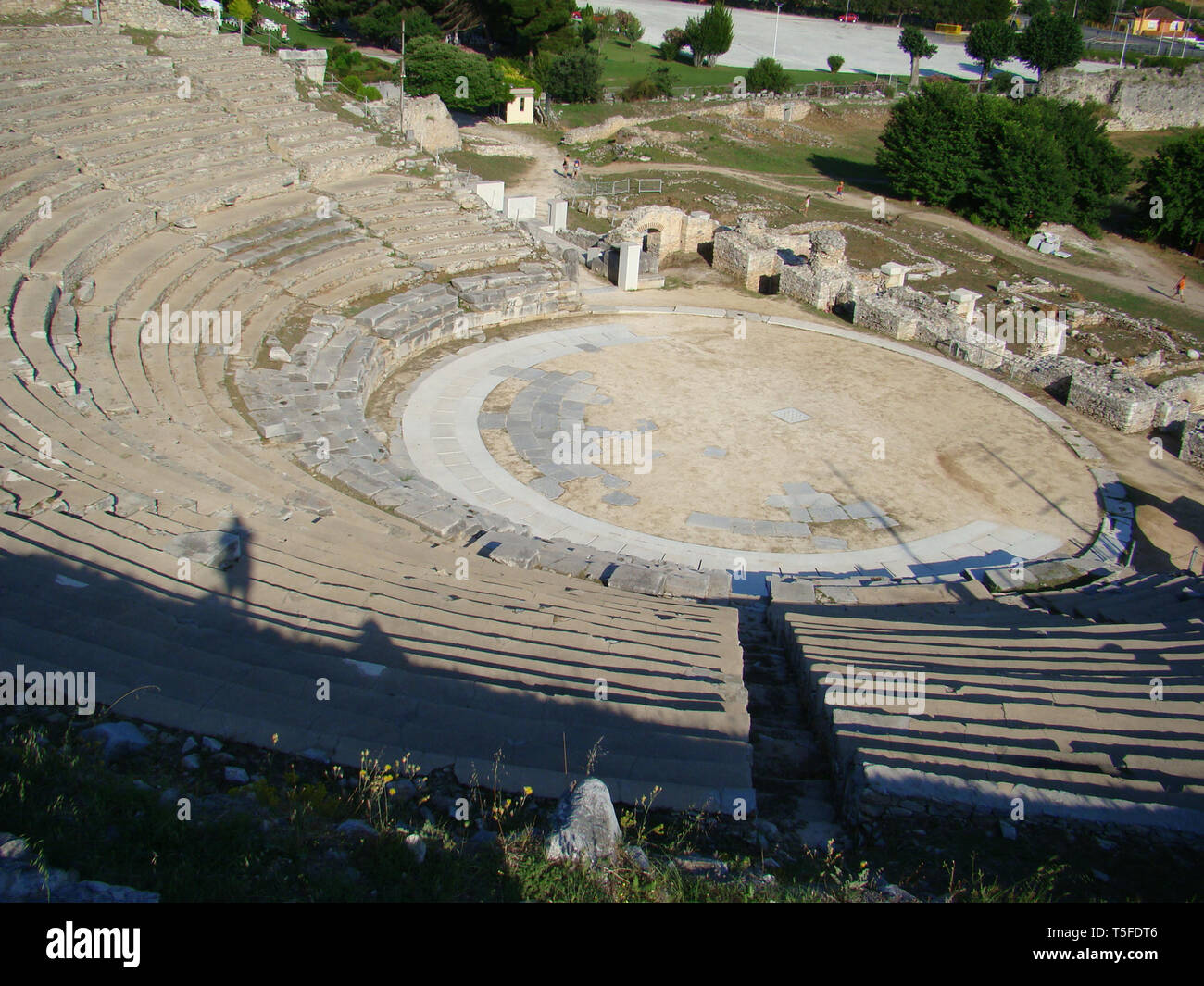 Filippoi (Philippi) amphitheater ruins near Kavala, Northern Greece ...