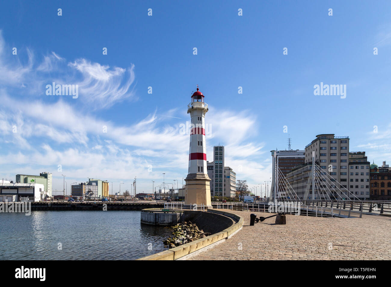 Old lighthouse in malmo harbor hi-res stock photography and images - Alamy