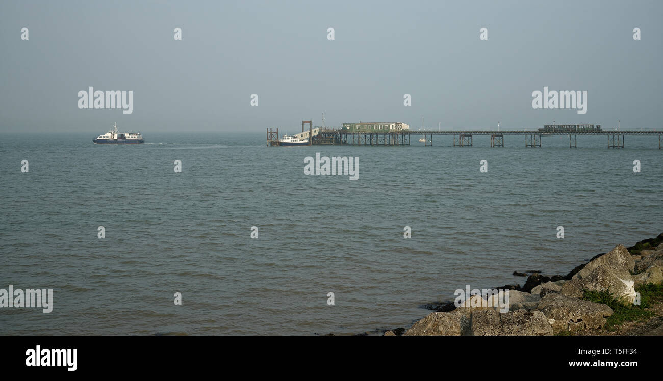 The Hythe Ferry that transports passengers across Southampton water ...