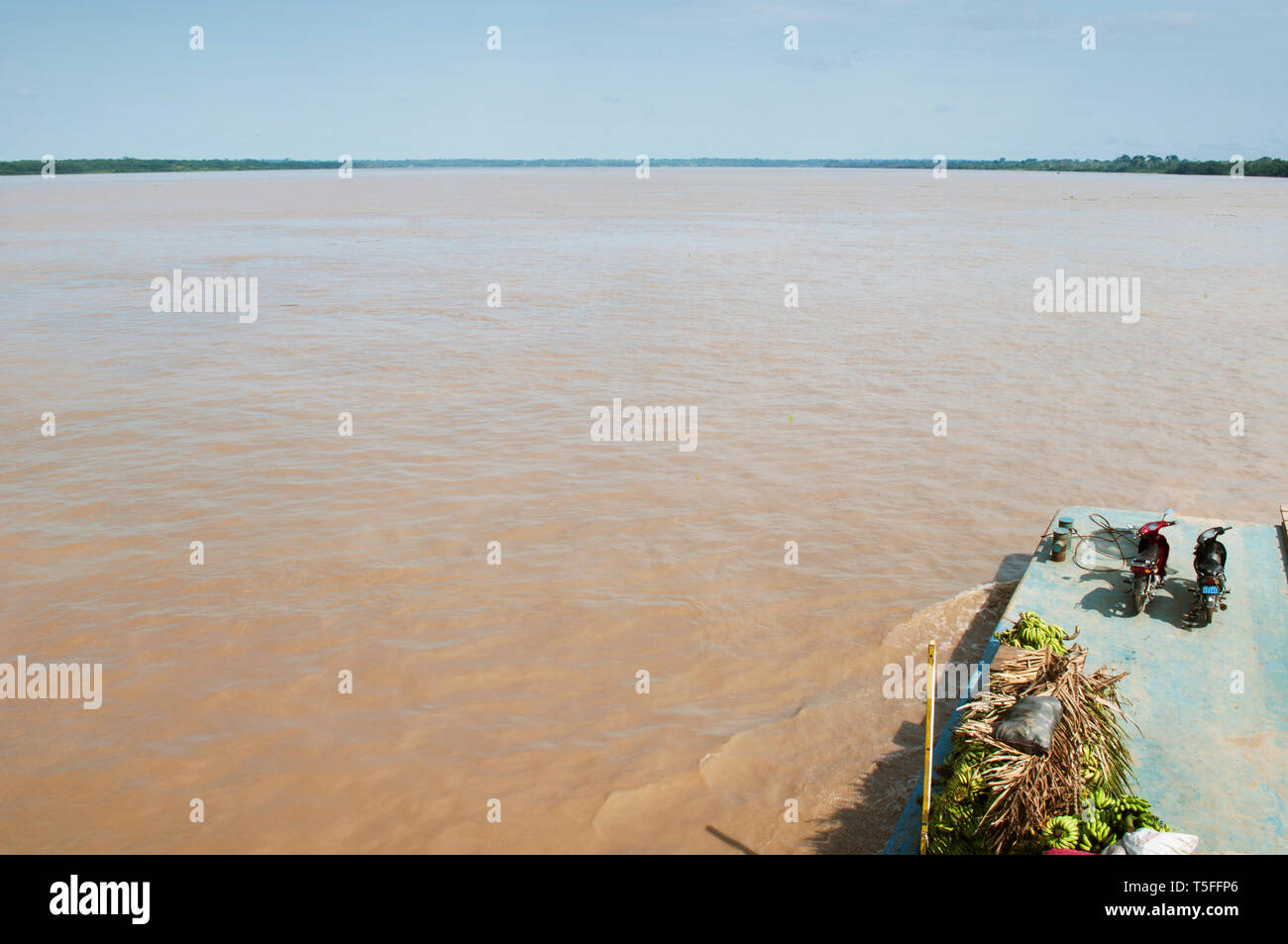 Amazon transportation boat on amazon river. Peru. South America Stock ...
