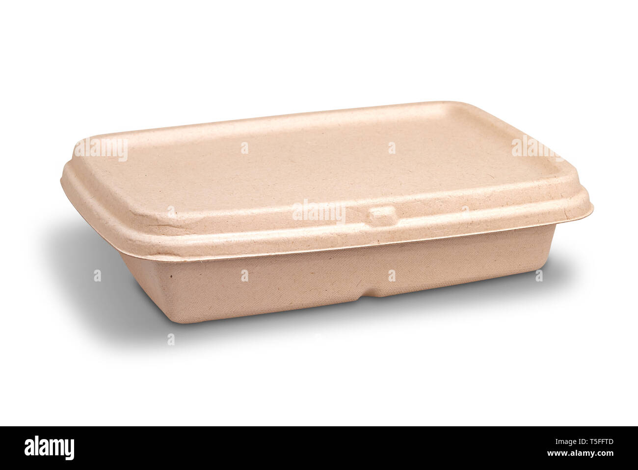 Empty lunch take away box isolated on white with clipping path Stock ...