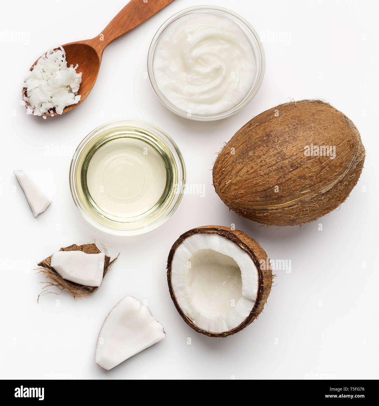 Coconut body care concept Stock Photo - Alamy