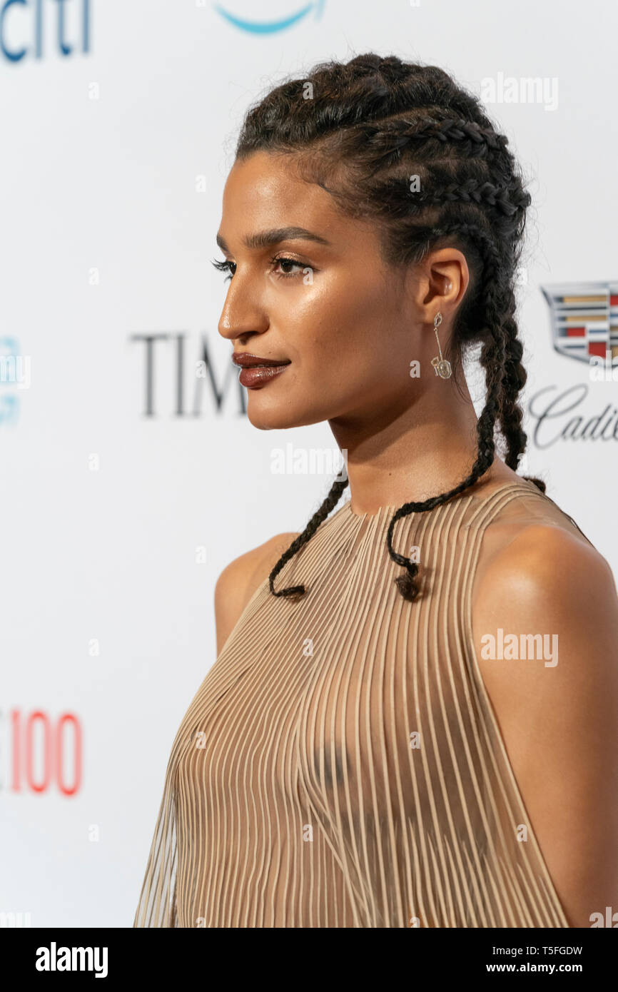 New York, NY - April 23, 2019: Indya Moore attends the TIME 100 Gala ...
