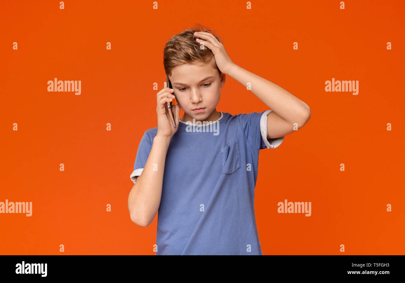 Teen Boy Talking On Phone