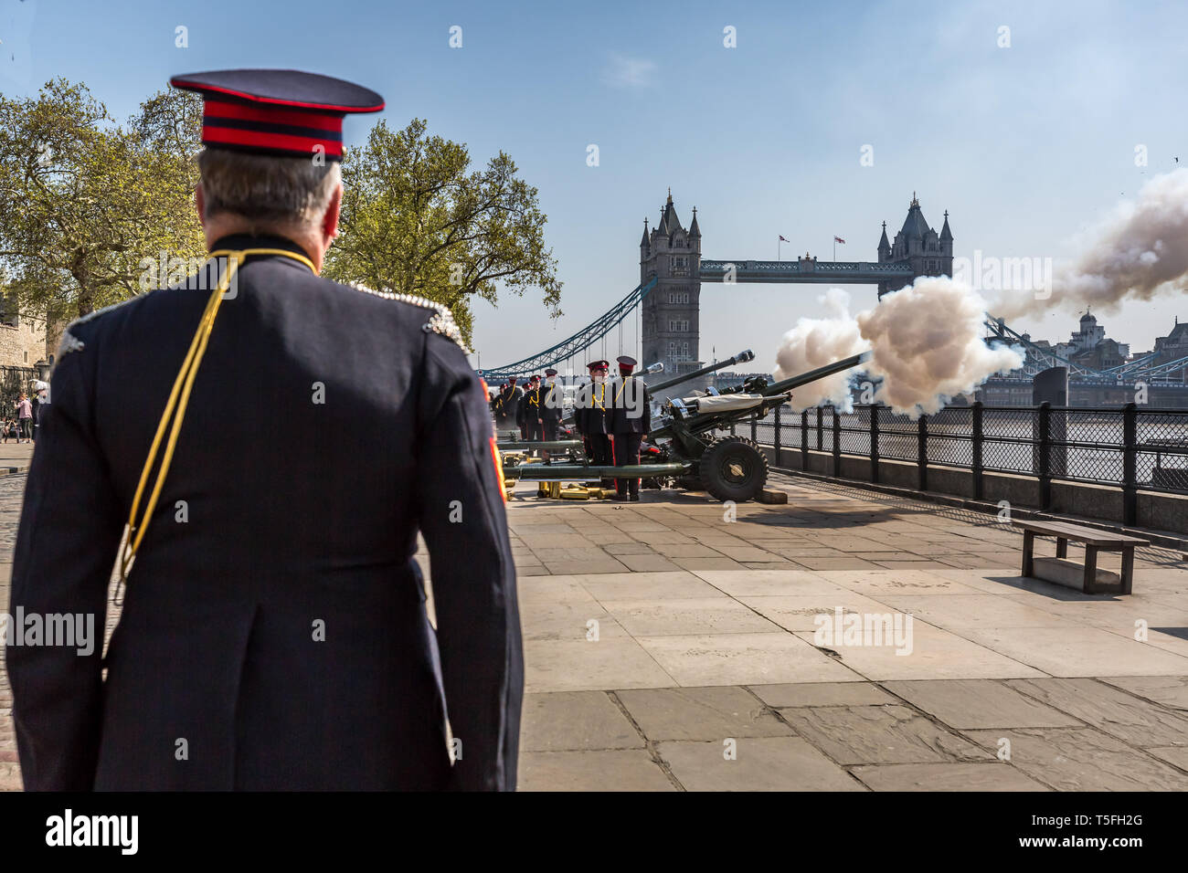Royal Gun Salute for The Queen's 93rd birthday by the Honourable ...
