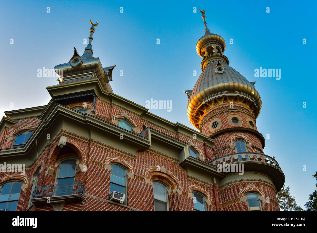 Tampa Bay, Florida. March 02, 2019 Top view of Henry B. Plant Museum on ...