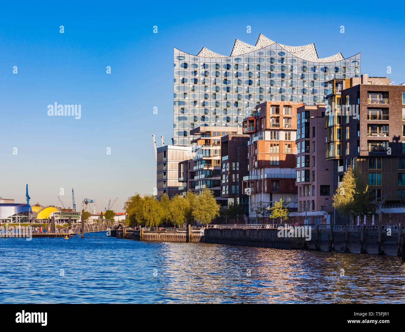 Germany, Hamburg, Elbe Philharmonic Hall and Grasbrook Harbour Stock ...