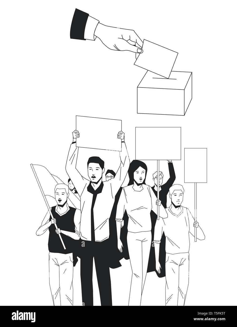 people with signboard and voting Stock Vector Image & Art - Alamy