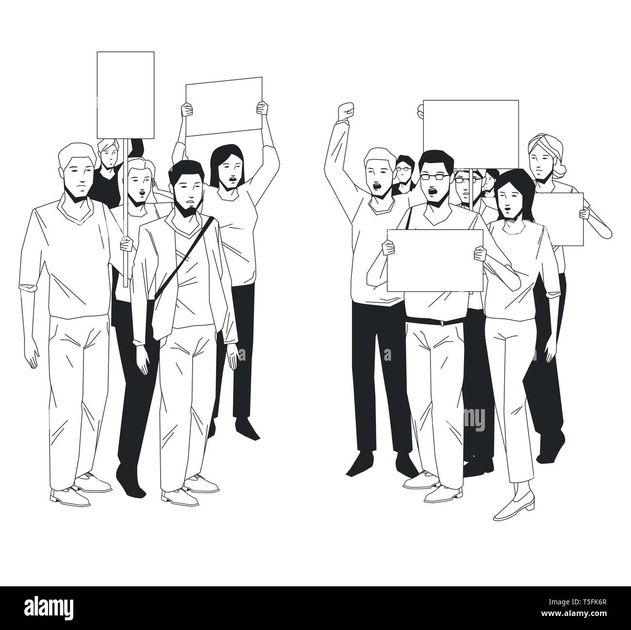 people with signboard Stock Vector Image & Art - Alamy