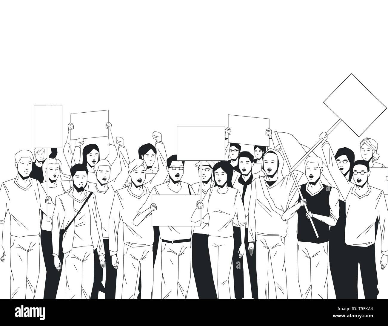 people with signboard Stock Vector Image & Art - Alamy