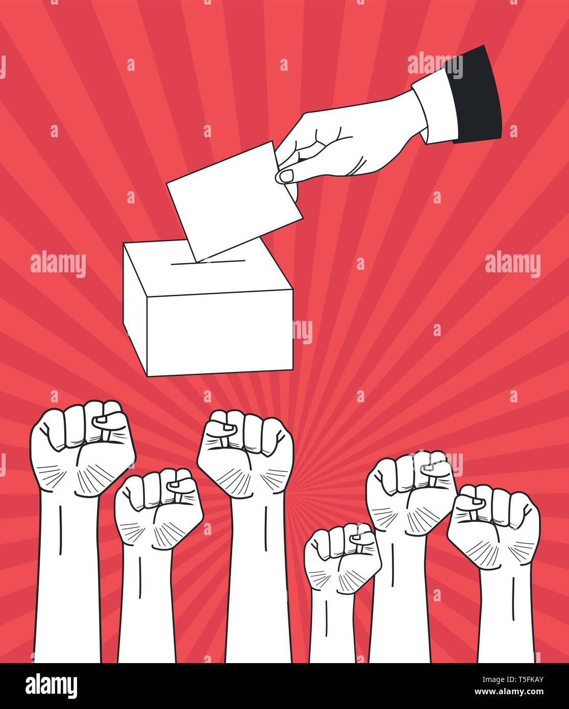 Hand protest icon simple Stock Vector Images - Alamy