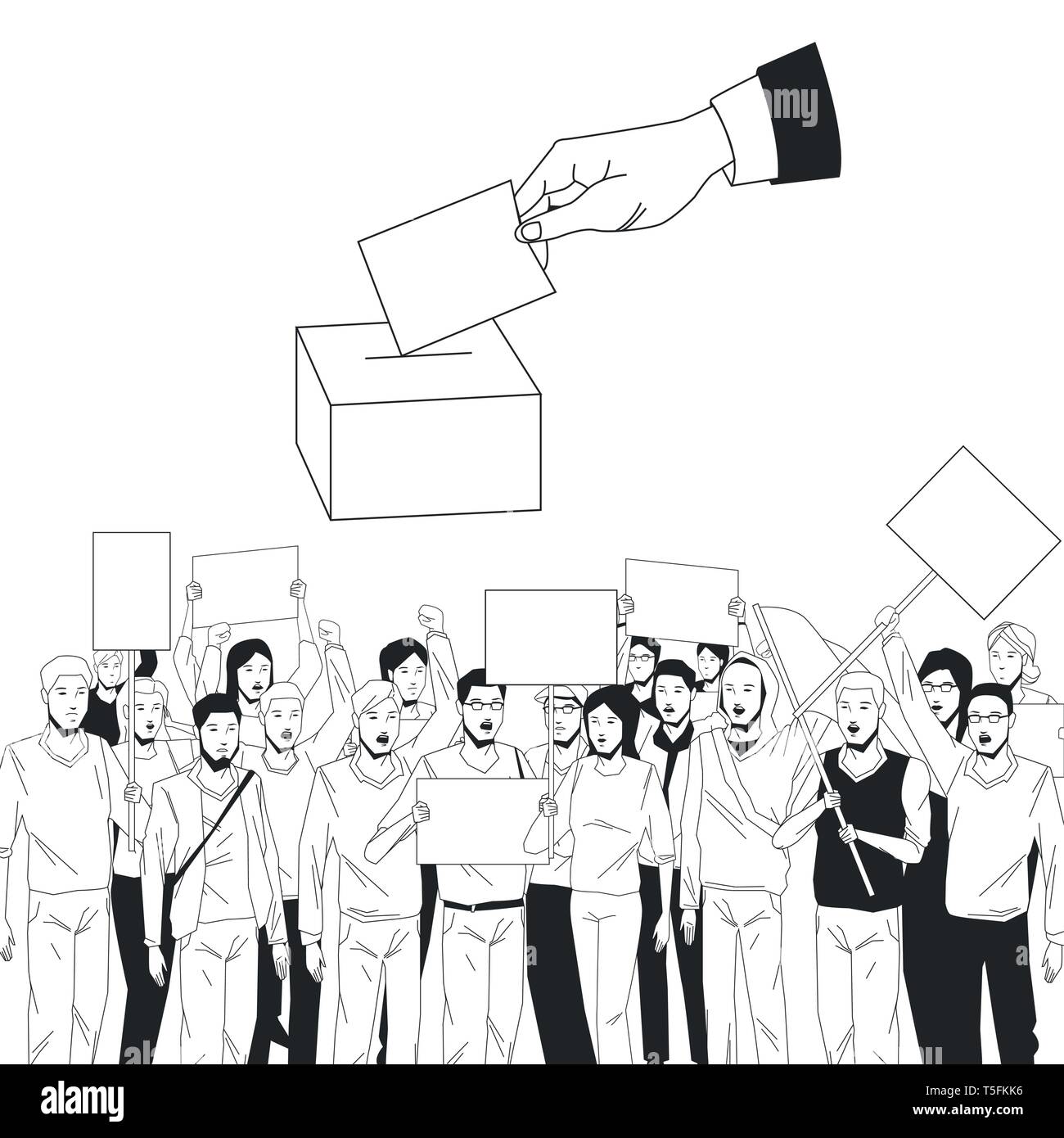 people with signboard and voting Stock Vector Image & Art - Alamy