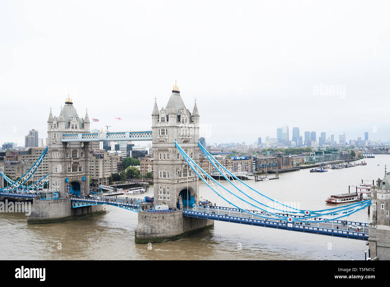 UK, London, Aerial view of Tower Bridge Stock Photo - Alamy
