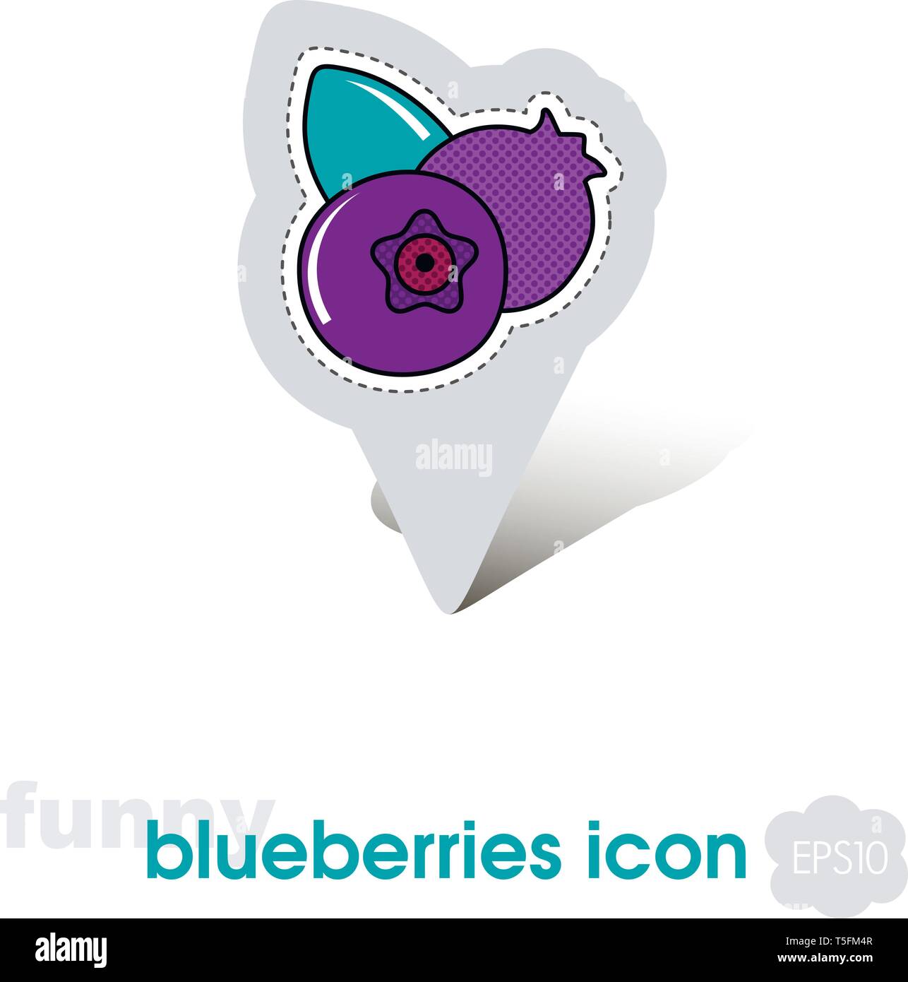Blueberry pin map icon. Blue berry fruit sign. Map pointer. Map markers ...