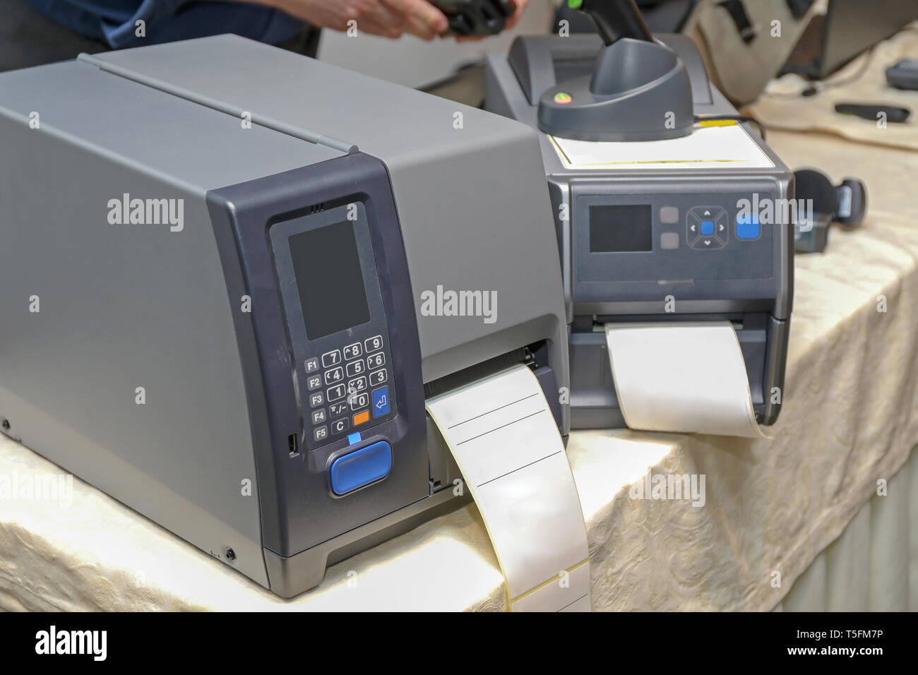 Two Barcode Label Printers Equipment for Distribution Warehouse Stock ...