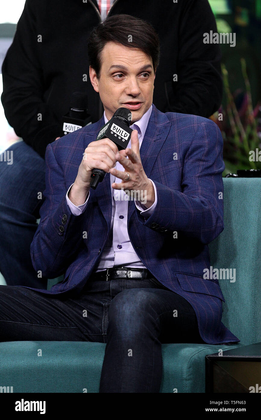 New York, USA. 24 Apr, 2019. Ralph Macchio at BUILD Series, discussing ...
