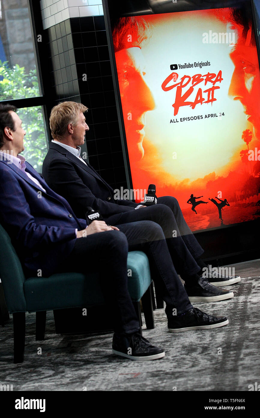 New York, USA. 24 Apr, 2019. Ralph Macchio, William Zabka at BUILD ...