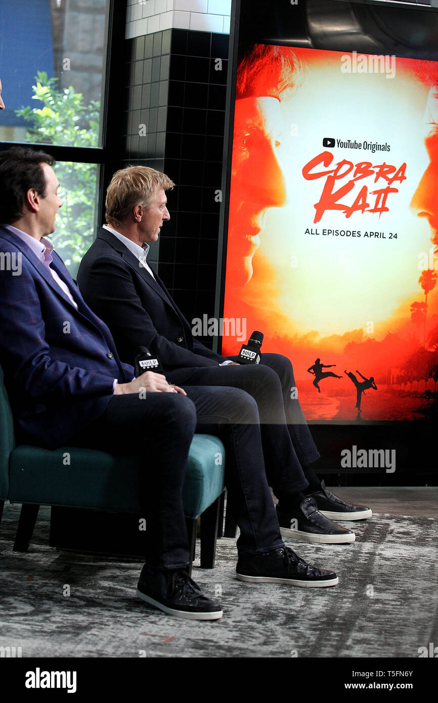 New York, USA. 24 Apr, 2019. Ralph Macchio, William Zabka at BUILD ...