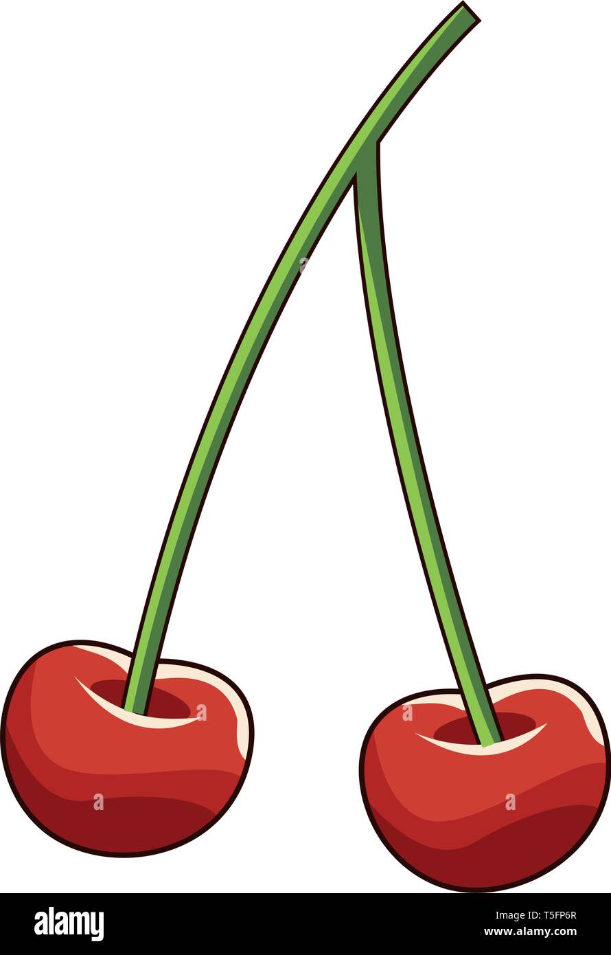 cherries icon cartoon Stock Vector Image & Art - Alamy