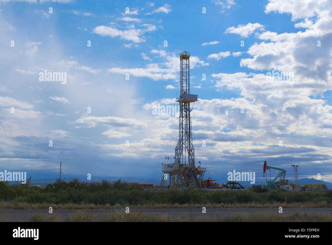 An oil extraction facility in Mendoza, Argentina Stock Photo - Alamy