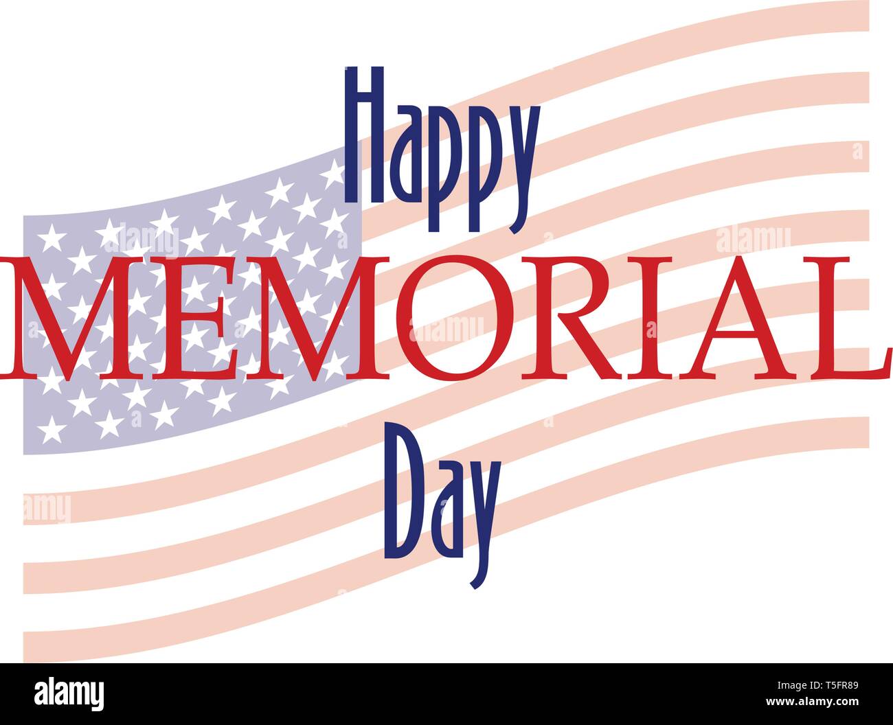 abstract memorial day background with some speical objects, vector ...