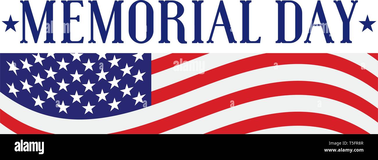 abstract memorial day background with some speical objects, vector ...