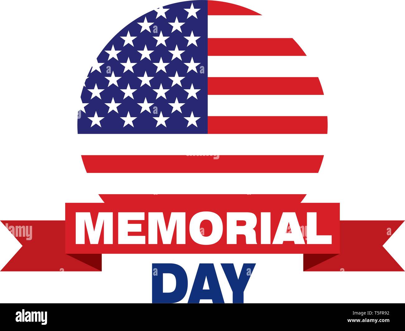 abstract memorial day background with some speical objects, vector ...