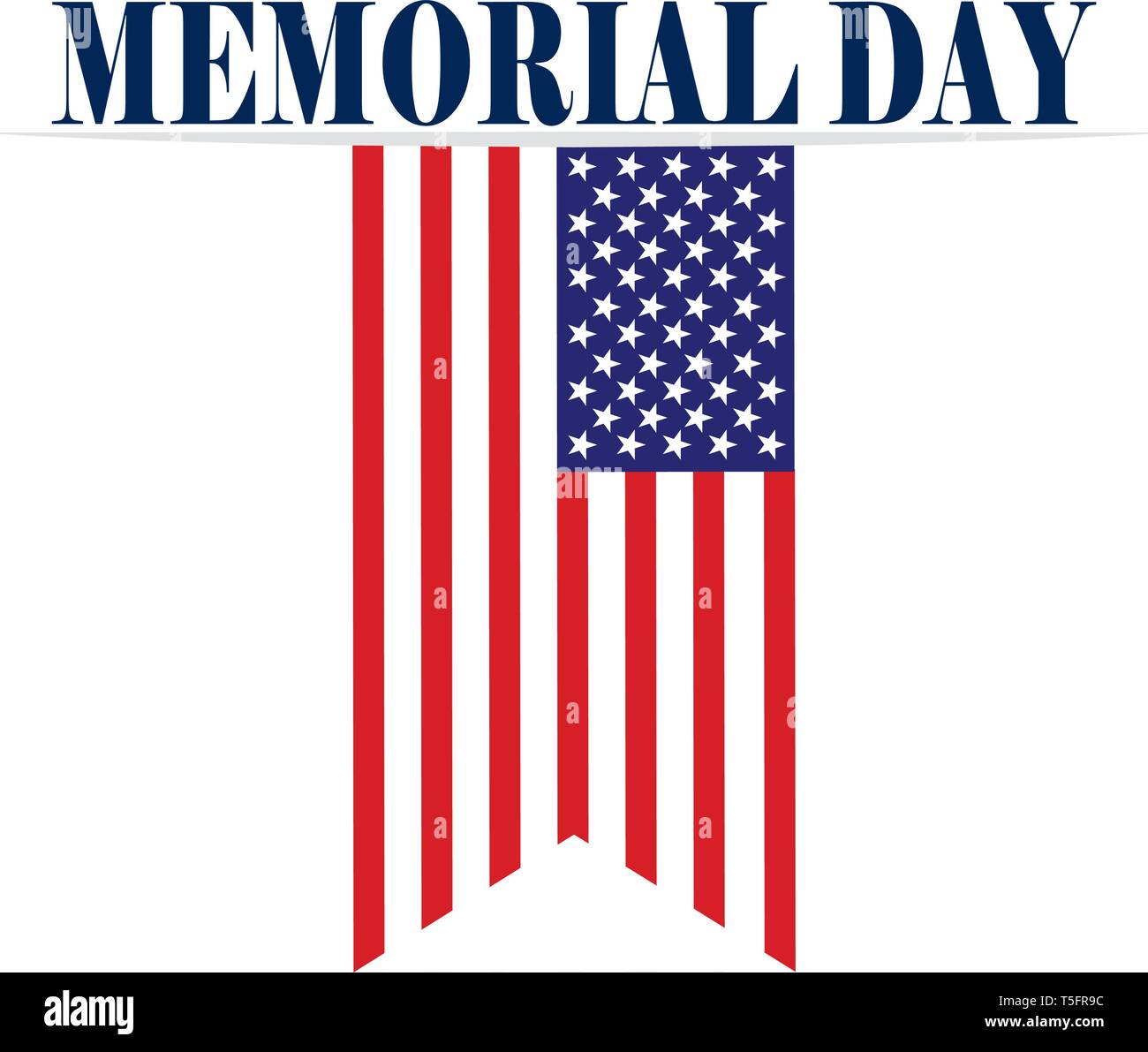 abstract memorial day background with some speical objects, vector ...